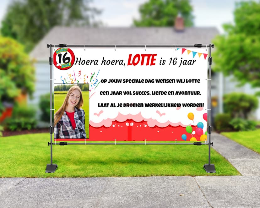 Spandoek 16 Jaar | Sweet 16 | Spandoekgigant